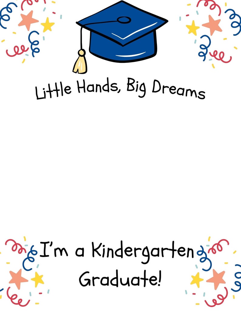 Kindergarten Graduation Handprint Craft Teacher Resource or Homeschool ...