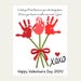 Kids Valentine's Day Handprint Craft Printable Bouquet Parent Gift ...