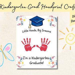 Kindergarten Graduation Handprint Craft Teacher Resource or Homeschool ...
