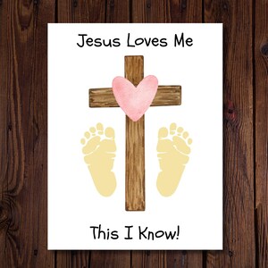 Jesus Loves Me Kids Handprint Activity for Daycare, Sunday School or ...