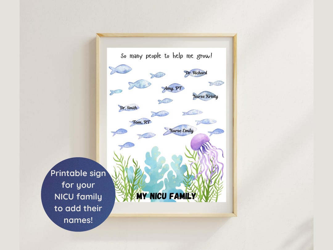 NICU Family Staff Sign: Preemie Baby Keepsake (digital Download) - Etsy