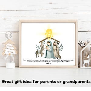 Kids Christmas Nativity Handprint Craft Printable Activity, Baby Jesus ...