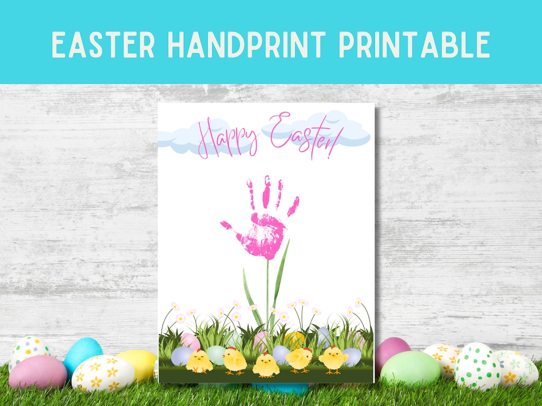 Kids Easter Handprint Flower Craft Activity for Preschool, Home or ...
