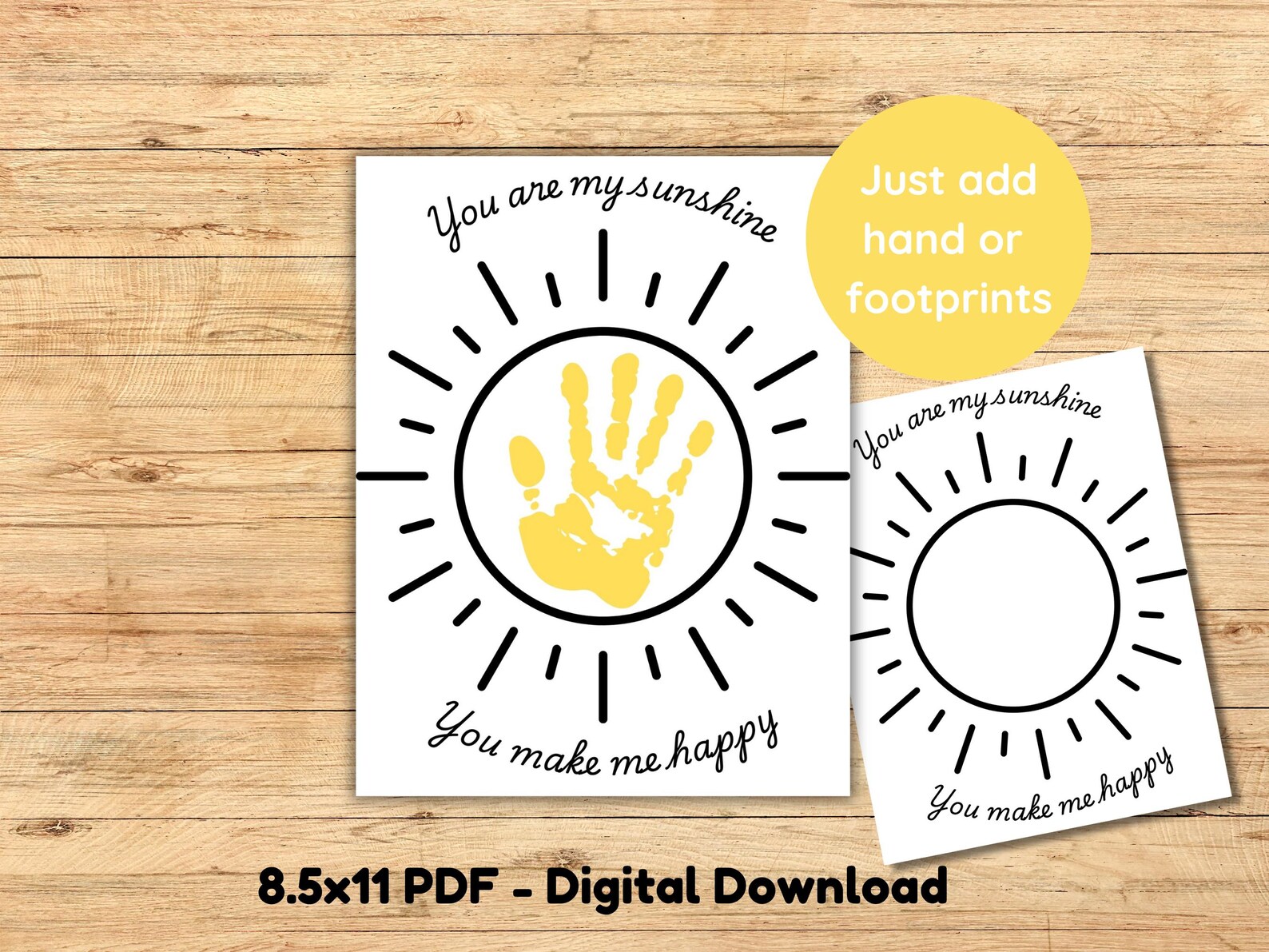 Kids You Are My Sunshine Handprint Classroom Craft for Teachers Parent ...