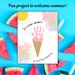Kids Summer Ice Cream Handprint Craft Printable - End of School Year ...