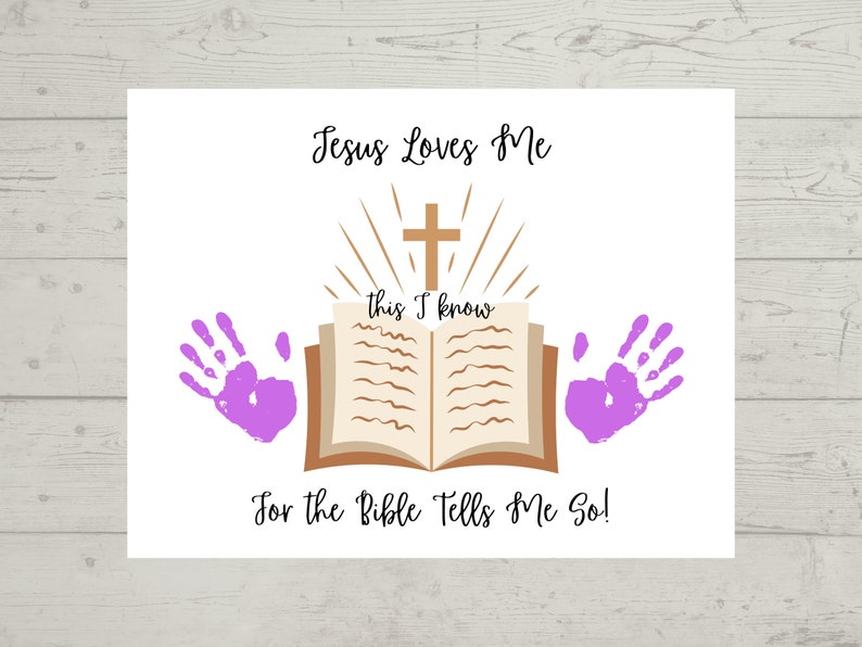 Jesus Loves Me Handprint Craft: Sunday School Printable (digital Download) - Etsy