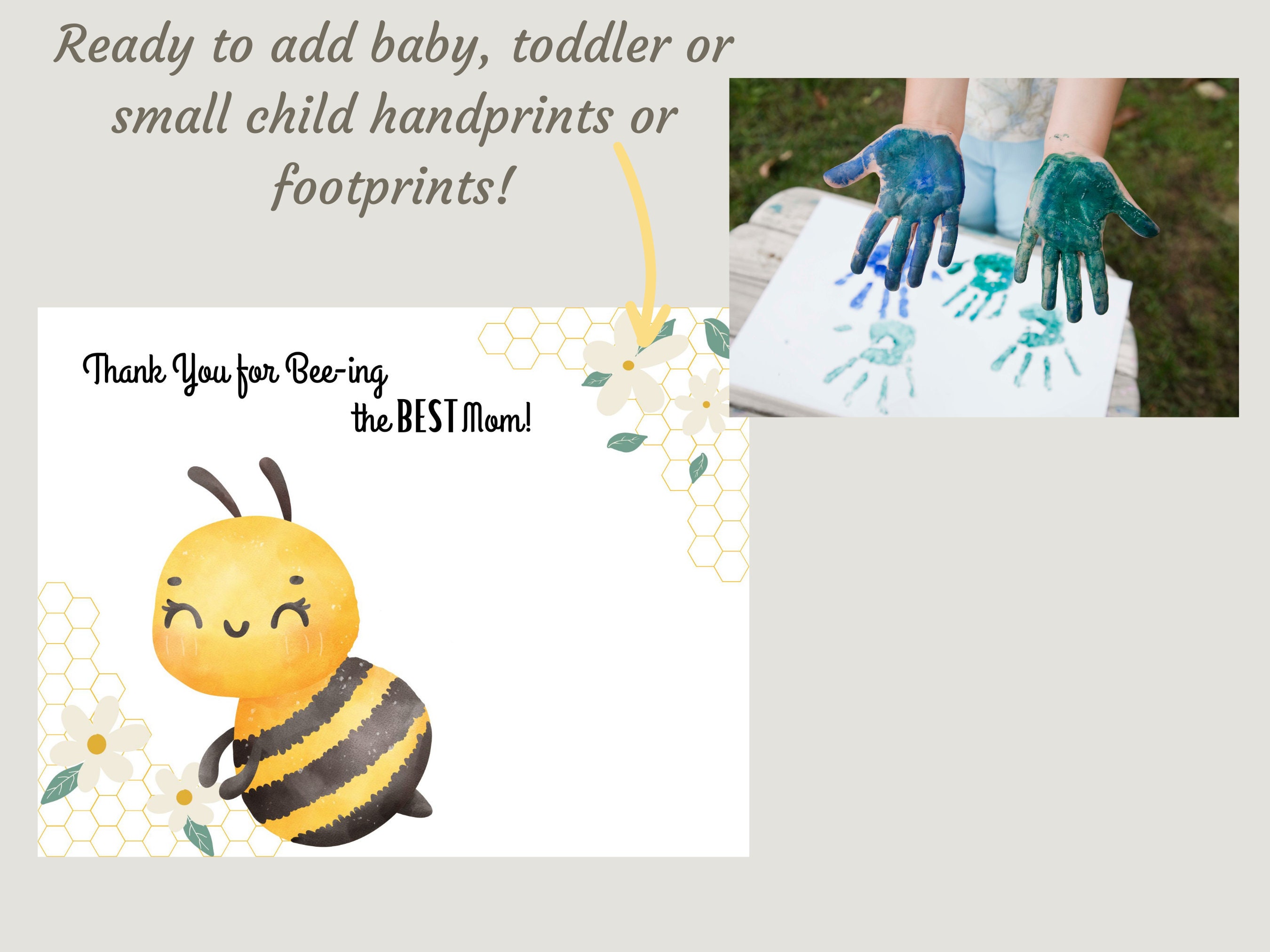 Mothers Day DIY Handprint Craft Card Printable Gift for Mom | Best Mom ...