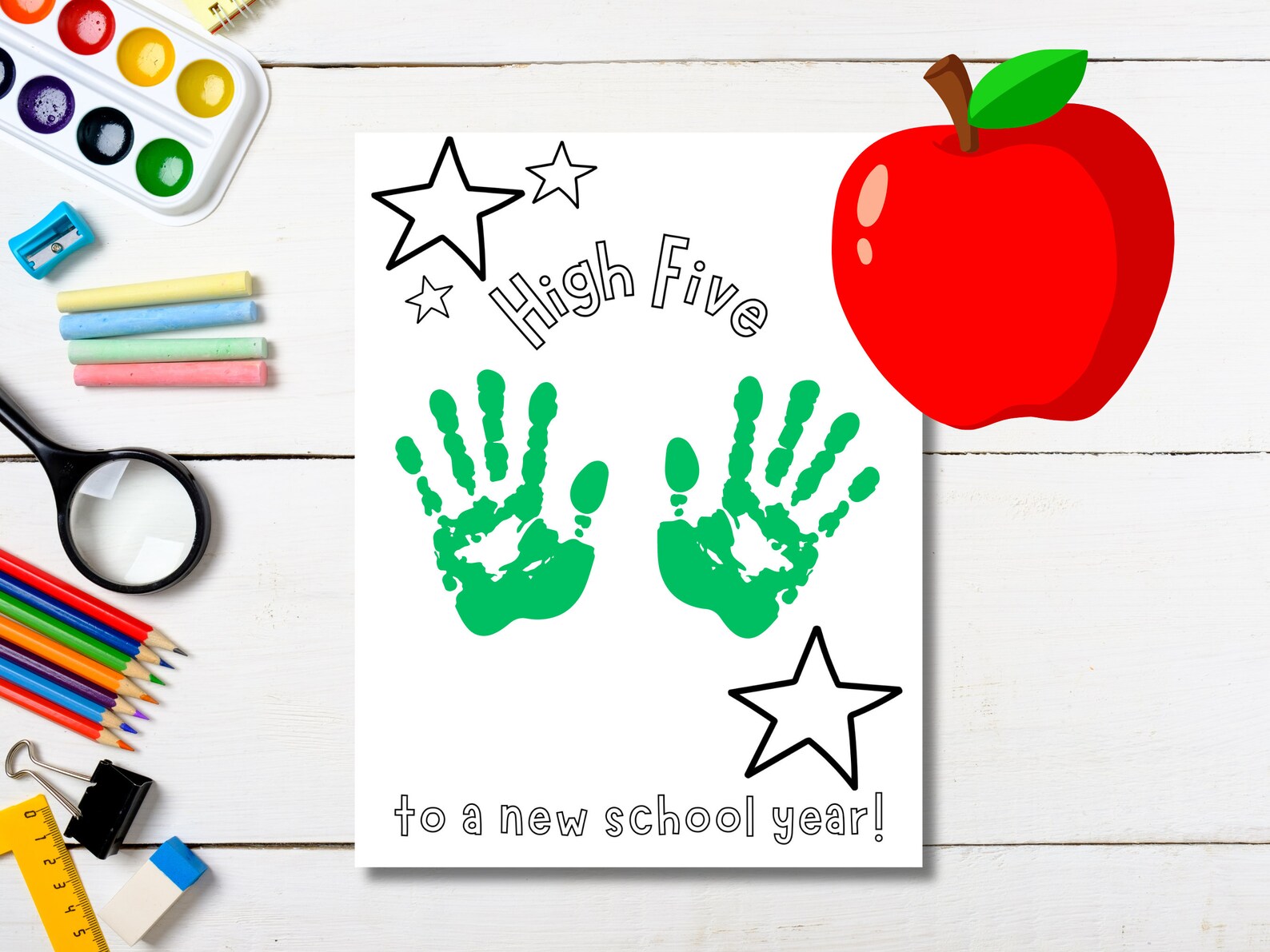 Back to School High Five Handprint Craft for Kids - Fun First Day of ...