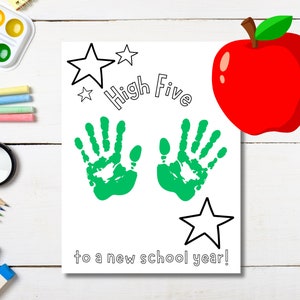 Back to School High Five Handprint Craft for Kids - Fun First Day of ...