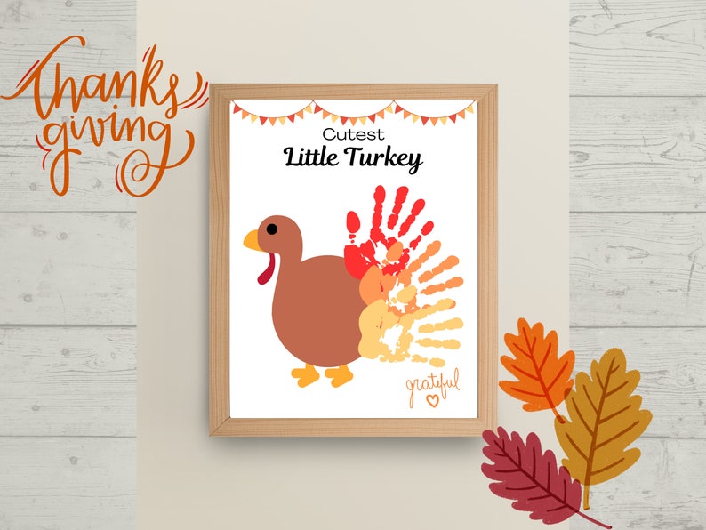 Thanksgiving Turkey Handprint Craft: Kids Art Activity (PDF) - Etsy