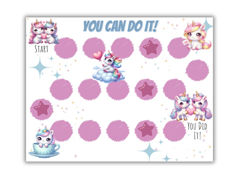 Unicorn Reward Chart Printable: Kids Behavior Tracker (PDF) - Etsy