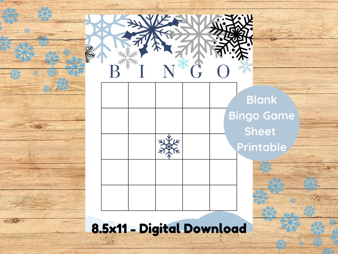 Winter Snow Bingo Printable for Holiday Group Gathering - Easy ...