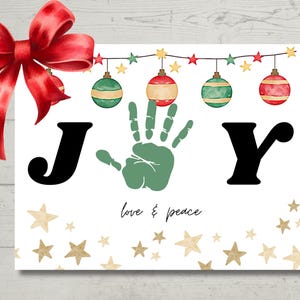 Kids JOY Handprint Christmas Craft Activity for Kids, Fun Holiday Art ...