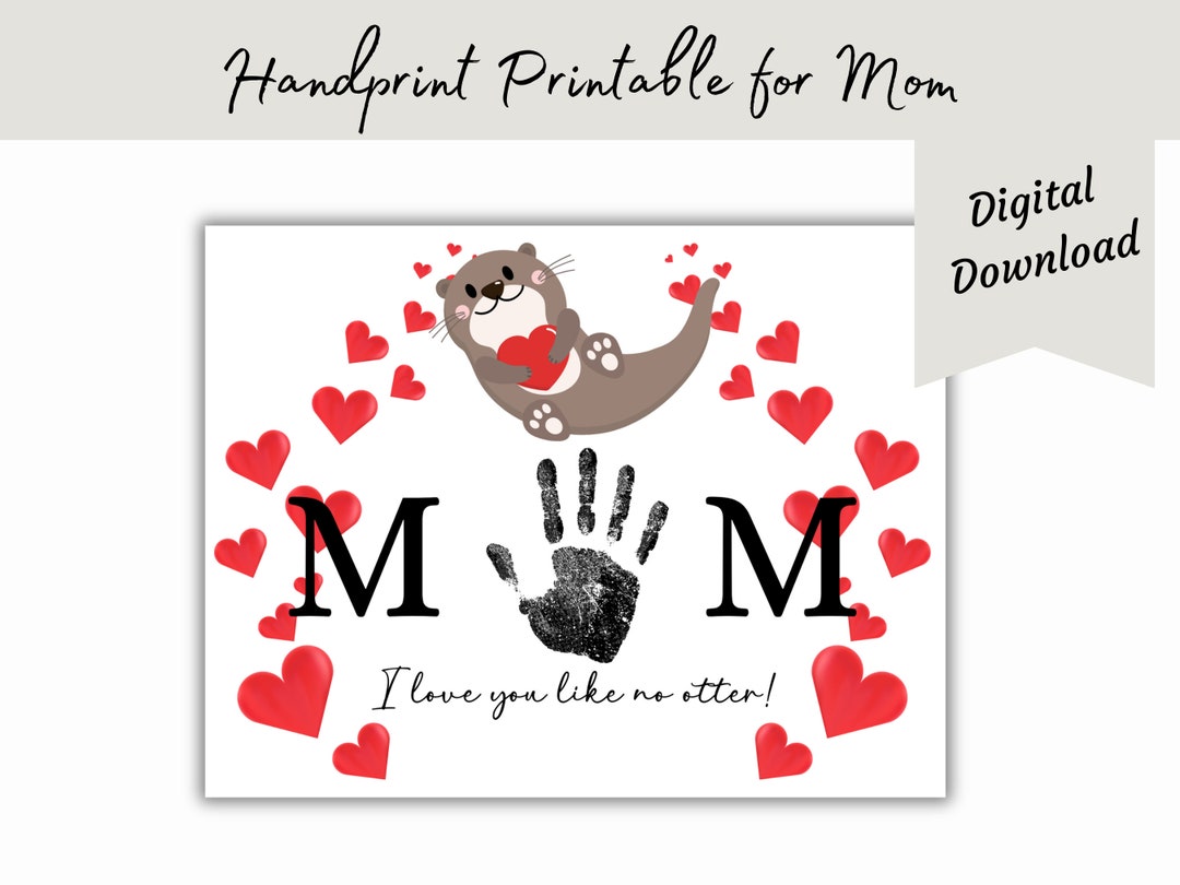 Kids Mothers Day Handprint Craft Printable Gift for Mom From Baby ...