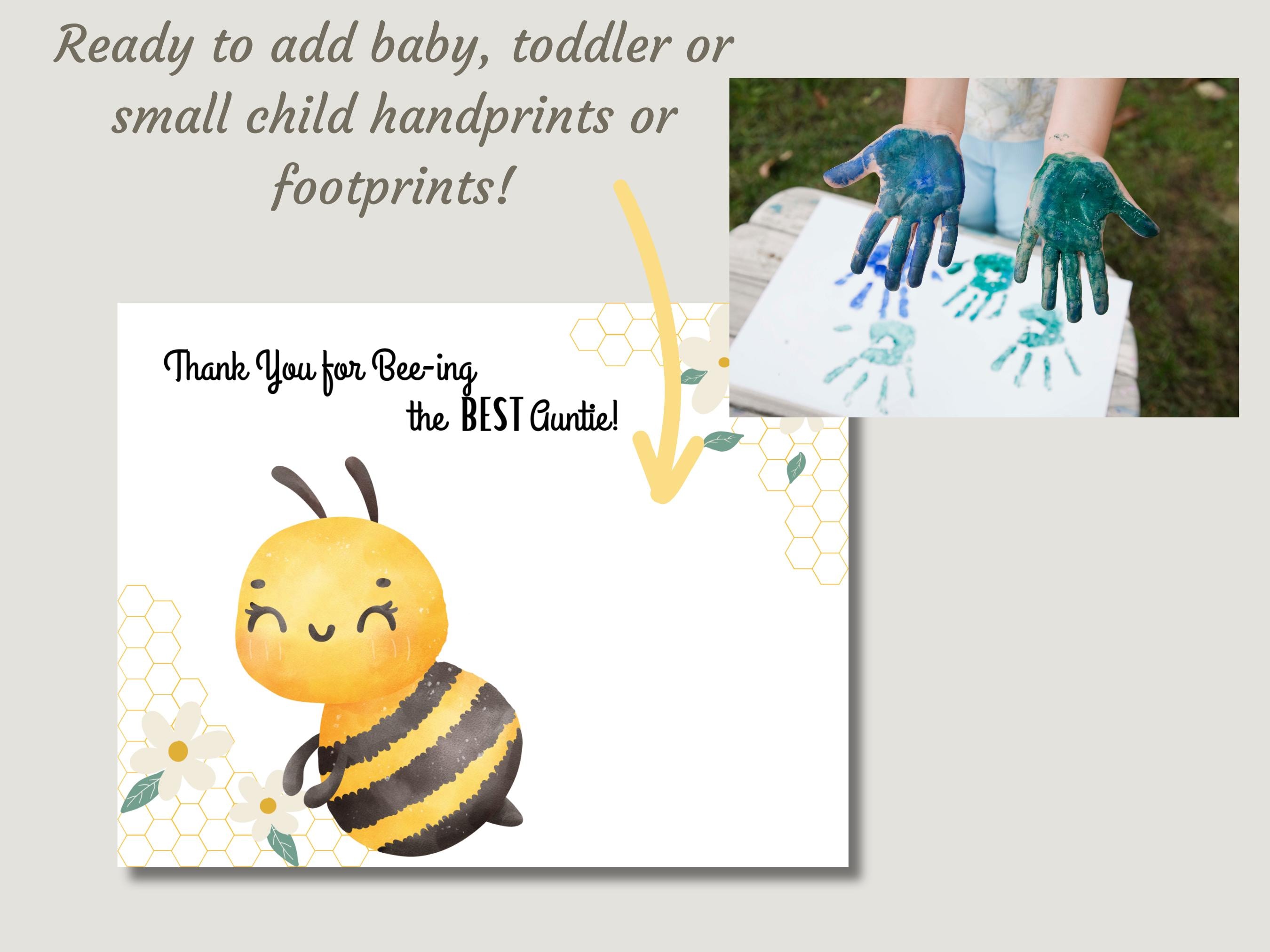 Kids Best Auntie DIY Handprint Craft Card Printable Gift for Aunt ...