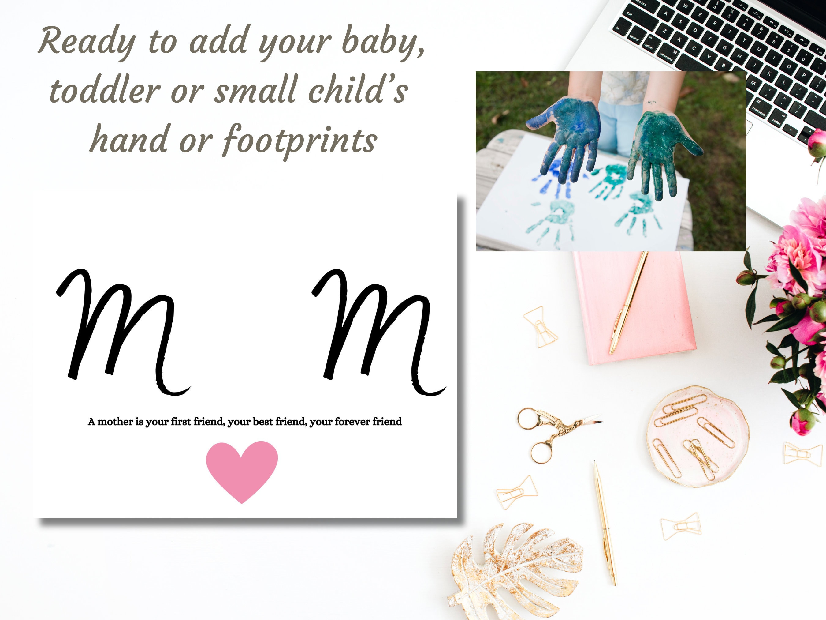 Mother's Day Handprint Kids Craft Bundle Printable Gift for Mom ...
