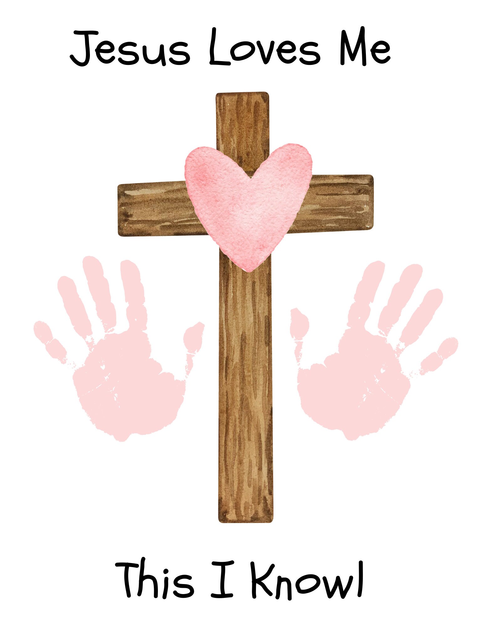 Church Kids Craft Jesus Loves Me Kids Handprint Activity for Daycare ...