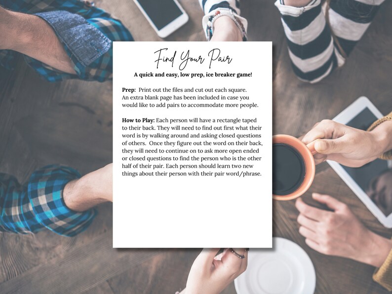 Ice Breaker Group Game Printable - Icebreaker Classroom Mixer or Team ...