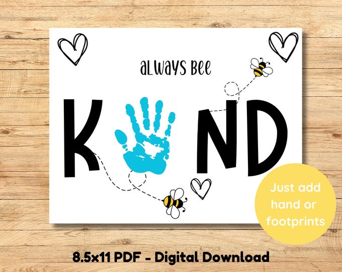 Kindness Handprint Art Craft Activities, Kindness Week Art Project ...