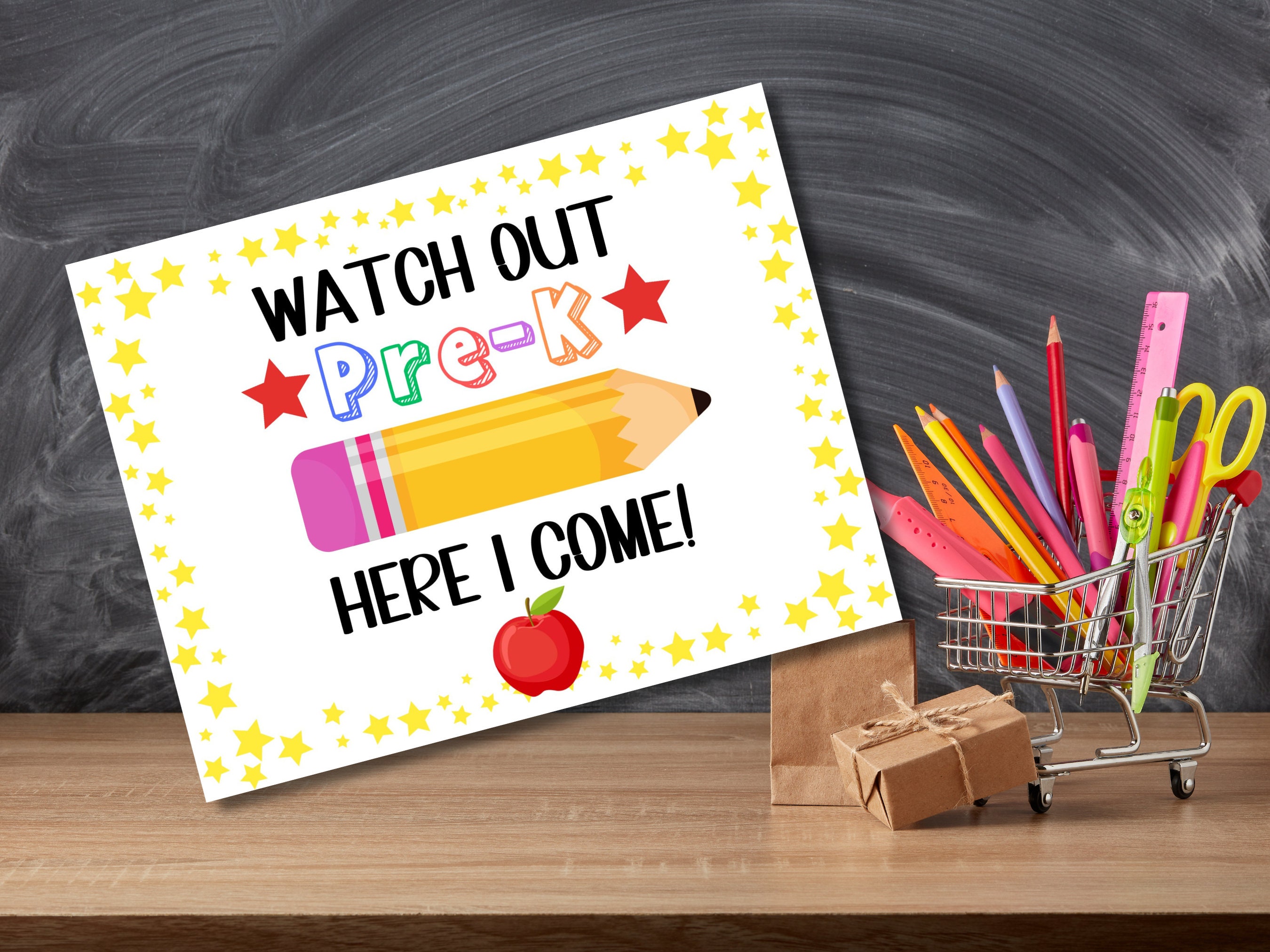 Pre-k Back to School Printable Sign: Photo Prop (digital Download) - Etsy