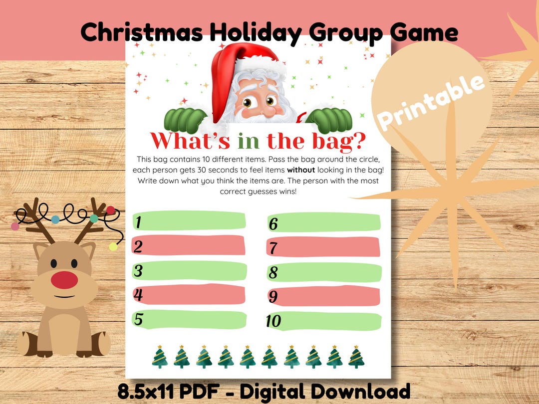 Holiday Christmas Ice Breaker Group Game for Family Gatherings, Office ...