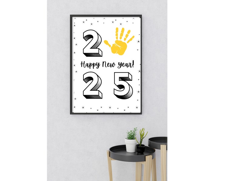 New Years Handprint Craft 2025 Kids Preschool or Daycare Activity ...