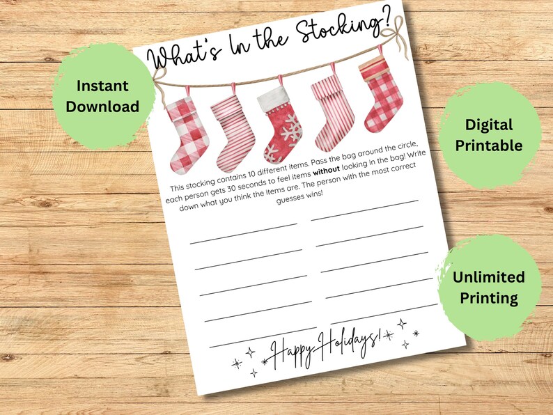Holiday Christmas Ice Breaker Group Game for Family Gatherings, Office ...