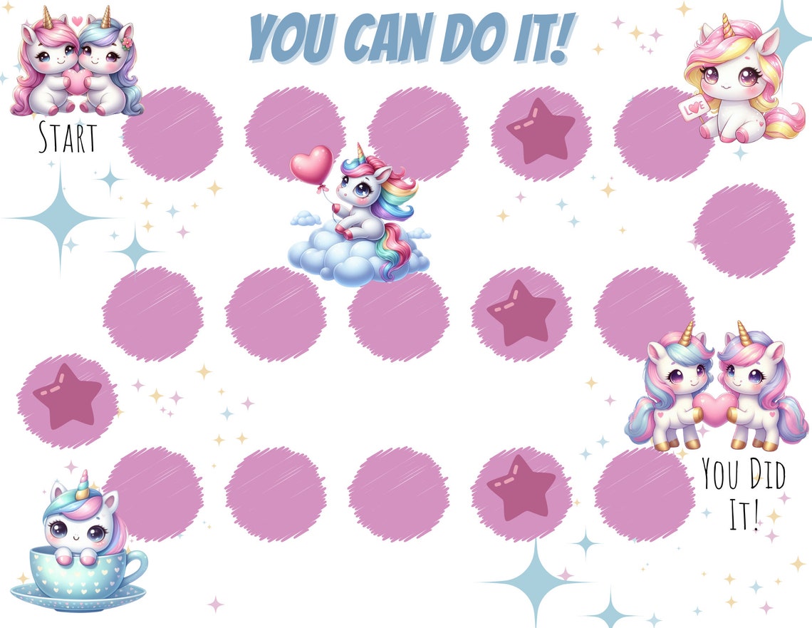Unicorn Reward Chart Printable: Kids Behavior Tracker (PDF) - Etsy
