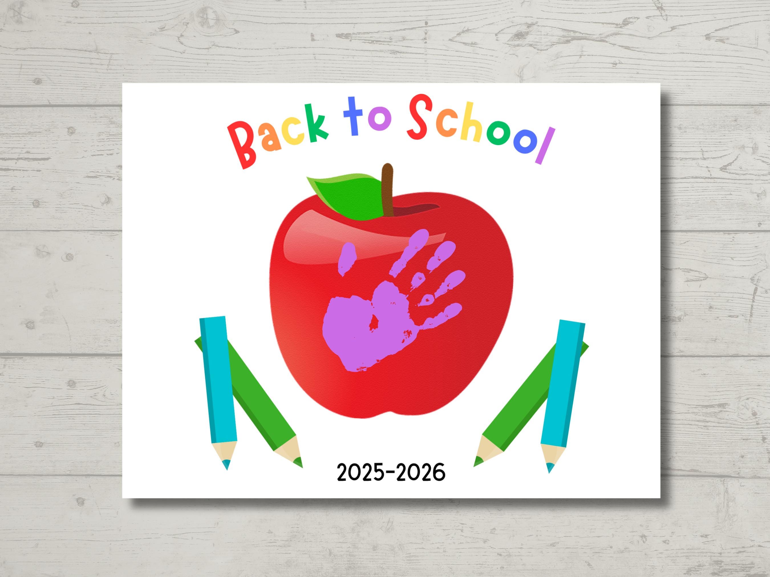 Back to School Handprint Craft for Kindergarten Kids - Preschool ...
