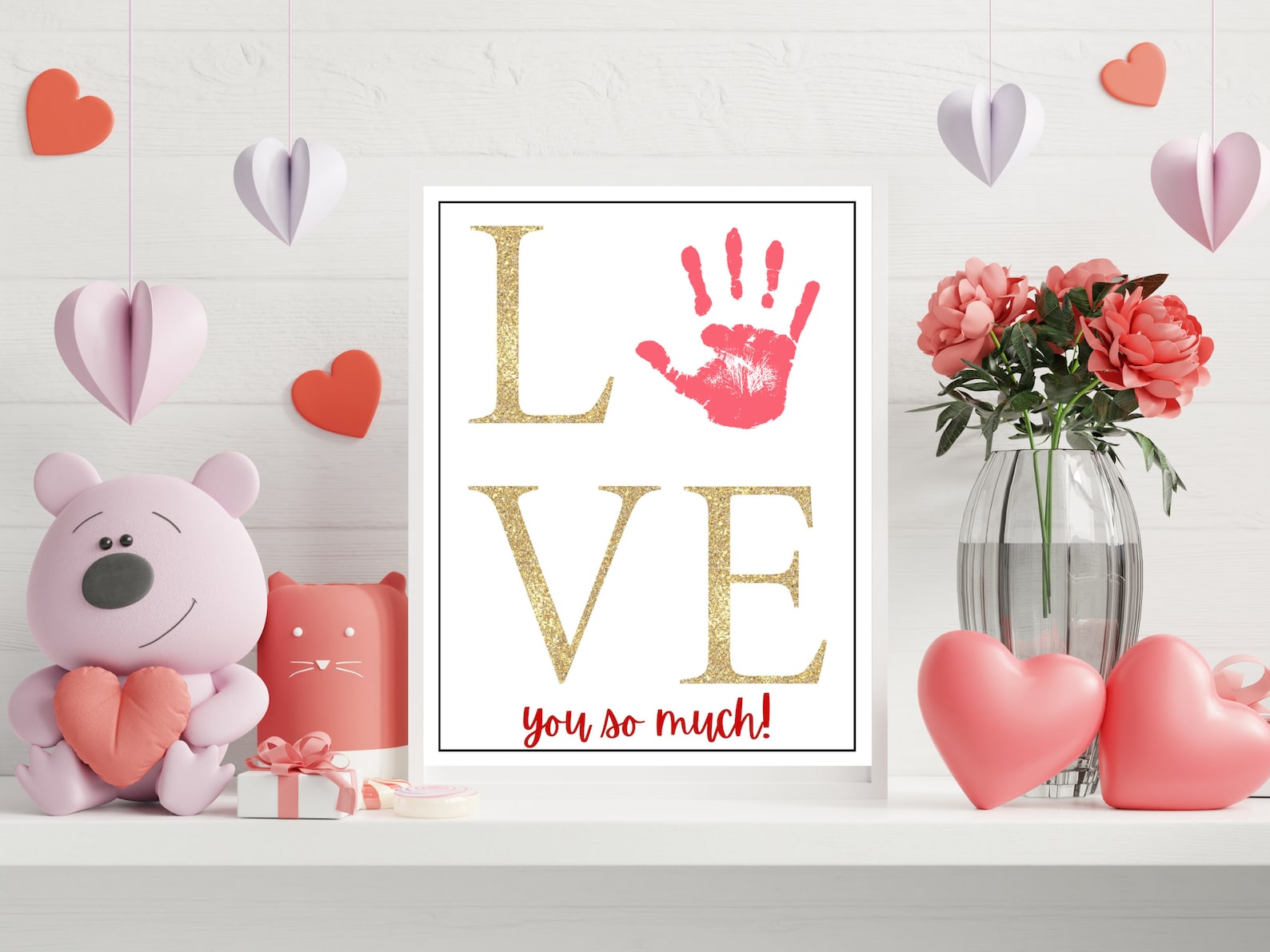 Kids Mothers Day Handprint Craft Template Parent or Grandparent ...