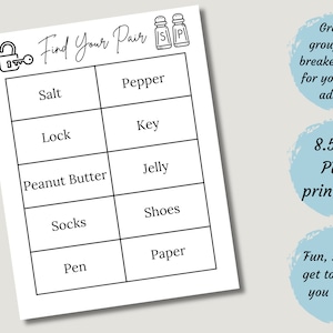 Ice Breaker Group Game Printable - Icebreaker Classroom Mixer or Team ...