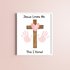 Church Kids Craft Jesus Loves Me Kids Handprint Activity for Daycare ...