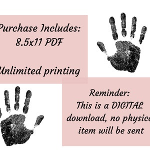 Kids Easter Bunny Handprint Craft Activity Printable | Easter Craft ...