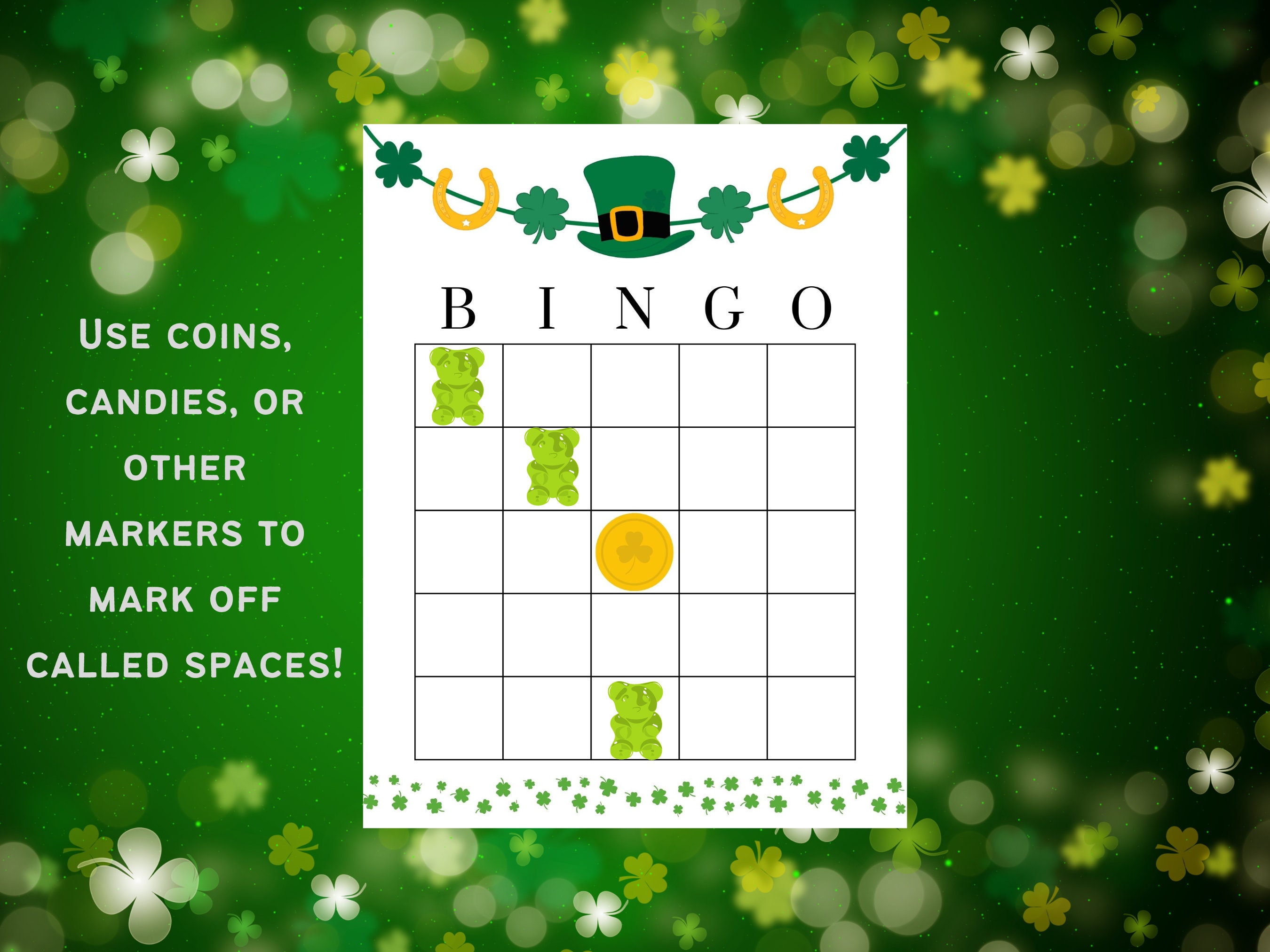 St Patricks Day BLANK Bingo Sheet, Customizable Party Game (digital ...