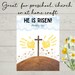 Easter He is Risen Handprint Craft Activity for Preschool Church Home ...