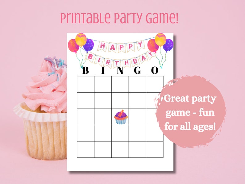 Birthday Bingo Game Printable Classroom Kids Birthday Party Activity ...