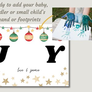 Kids JOY Handprint Christmas Craft Activity for Kids, Fun Holiday Art ...