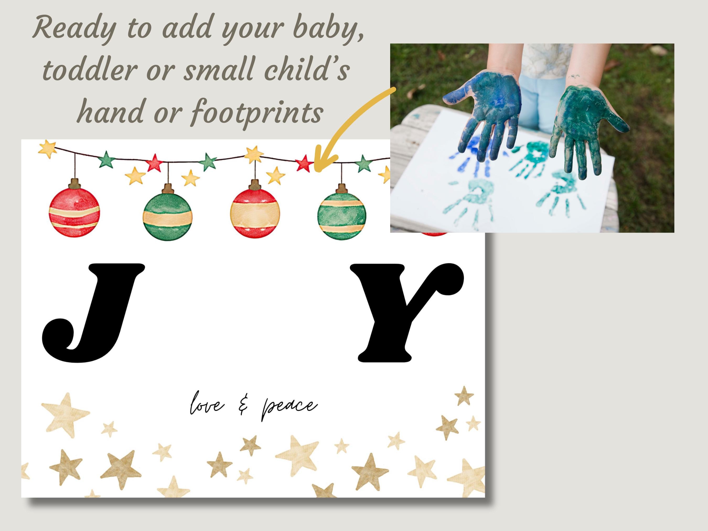 Kids JOY Handprint Christmas Craft Activity for Kids, Fun Holiday Art ...