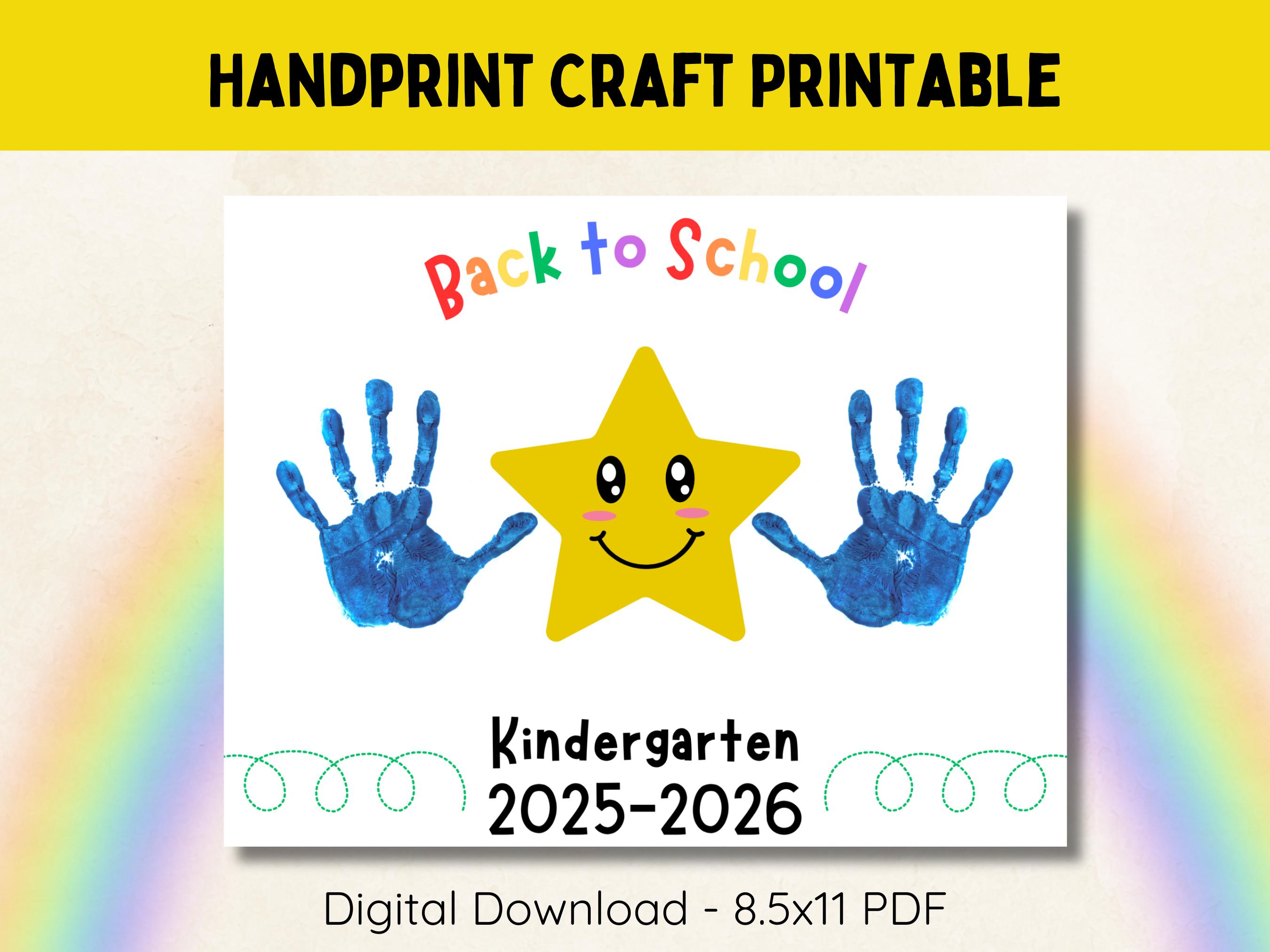 Kindergarten Back to School Handprint Craft for Kids - Fun Back to ...