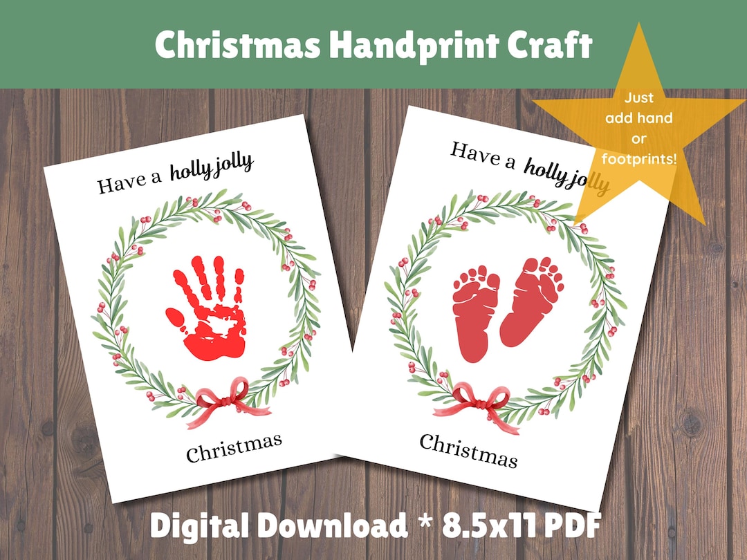 Kids Christmas Handprint Christmas Craft Activity for Kids, Fun Holiday ...