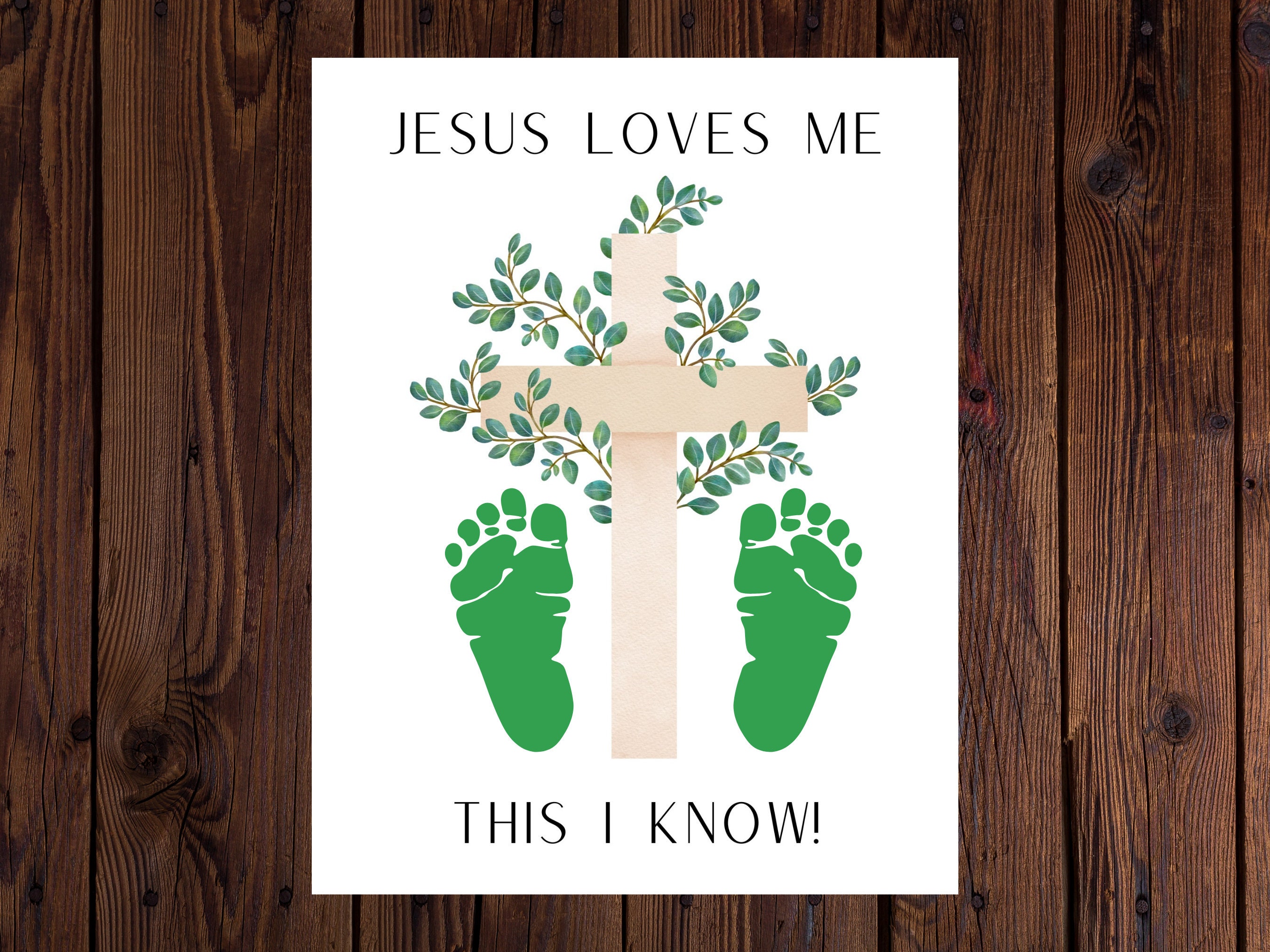 Jesus Loves Me Kids Handprint Craft for Church Nursery, Sunday School ...