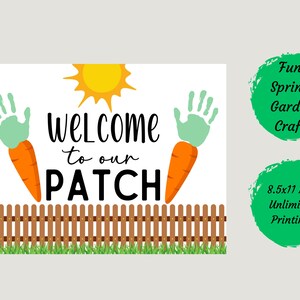Kids Garden Carrot Handprint Craft Printable | Spring Summer Garden ...