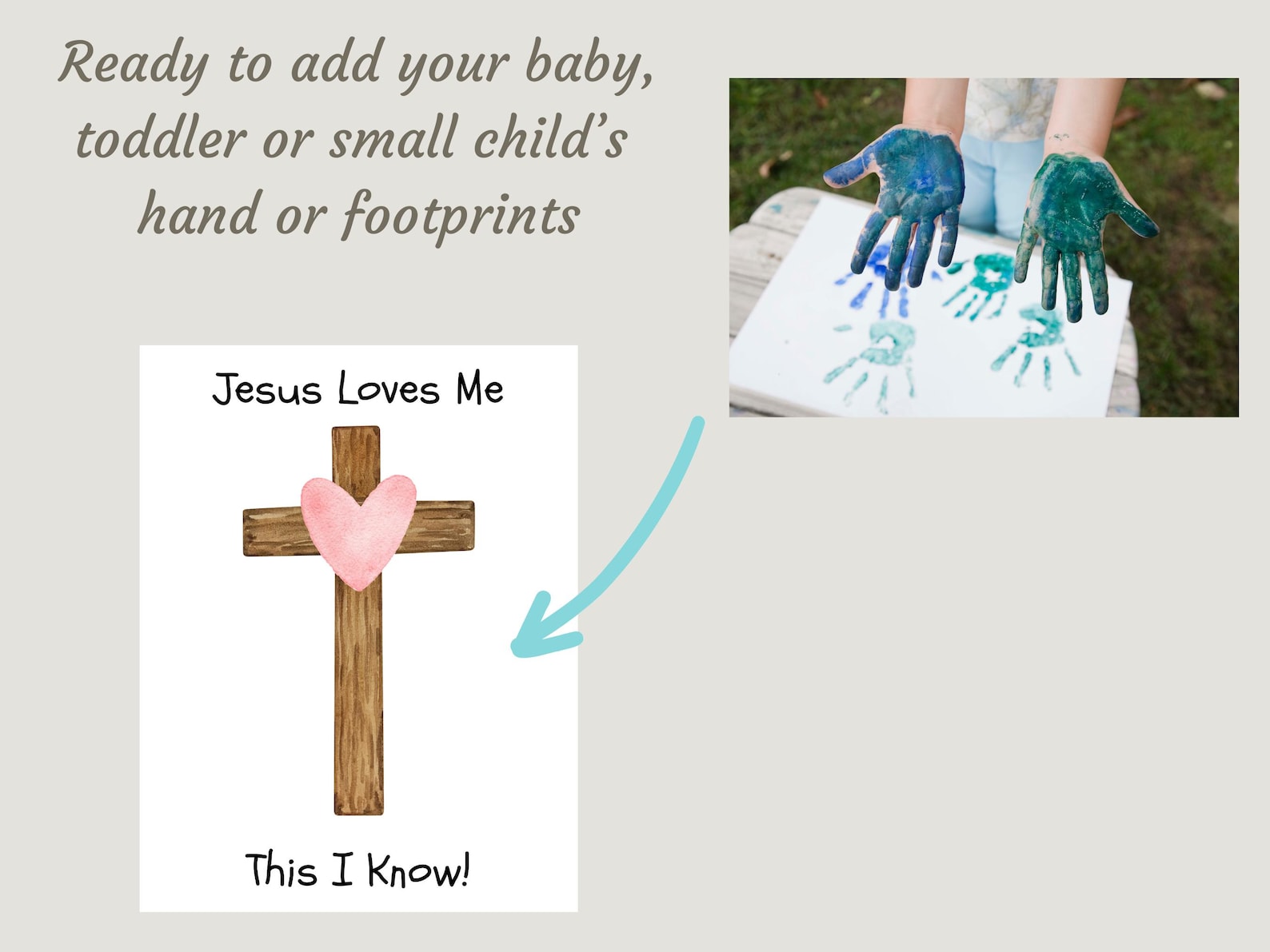 Jesus Loves Me Kids Handprint Activity for Daycare, Sunday School or ...