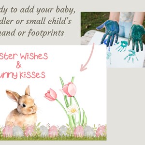 Kids Easter Bunny Handprint Craft Activity Printable | Easter Craft ...