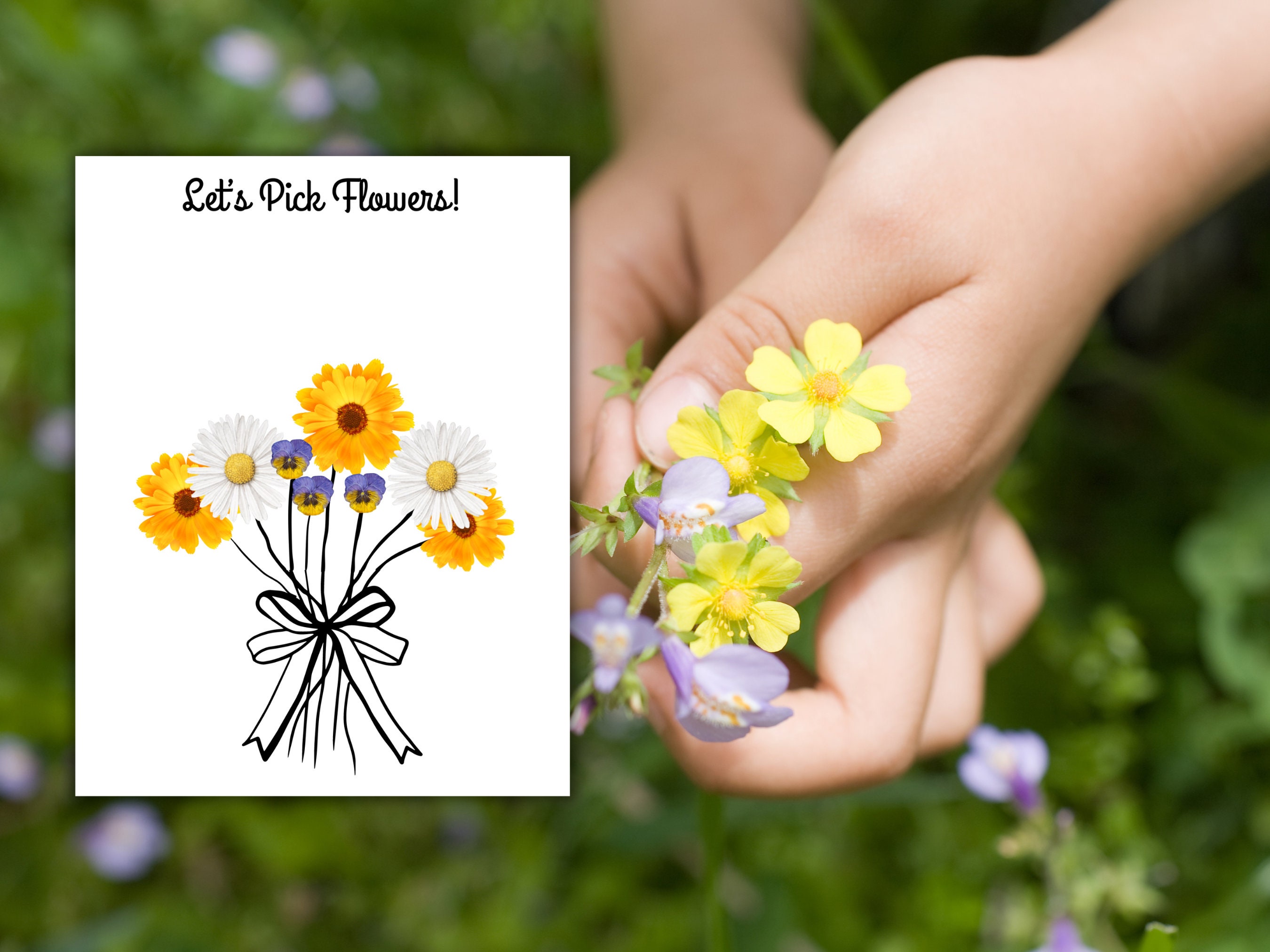 Flower Printable Activity for Kids, Make a Flower Bouquet Craft ...