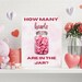 Valentines Day Game Candy Jar Heart Guessing Game Classroom Party ...