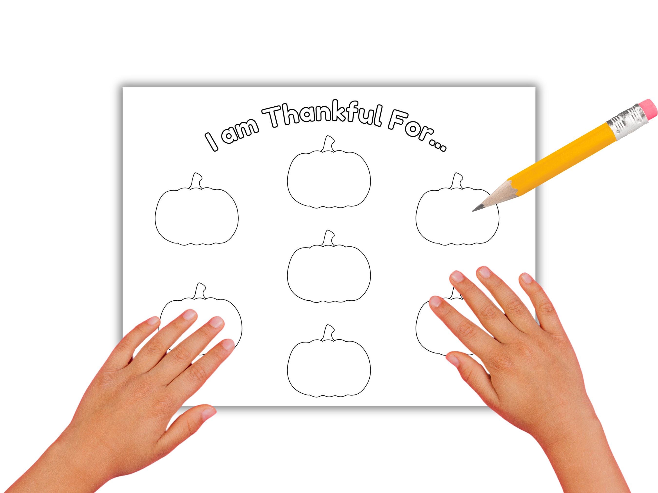 Grateful Thankful List Printable Activity for Kids - Thanksgiving ...
