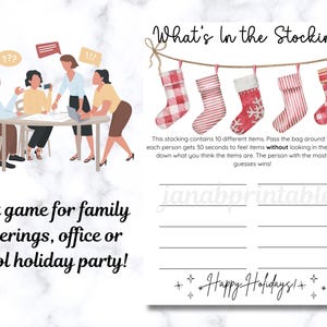 Holiday Christmas Ice Breaker Group Game for Family Gatherings, Office ...