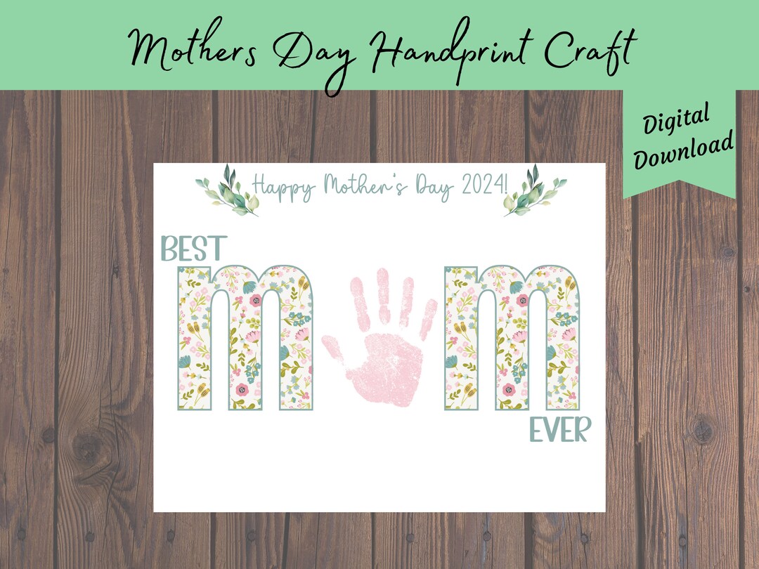 Mothers Day Handprint Craft Printable Daycare or Preschool Activity to ...