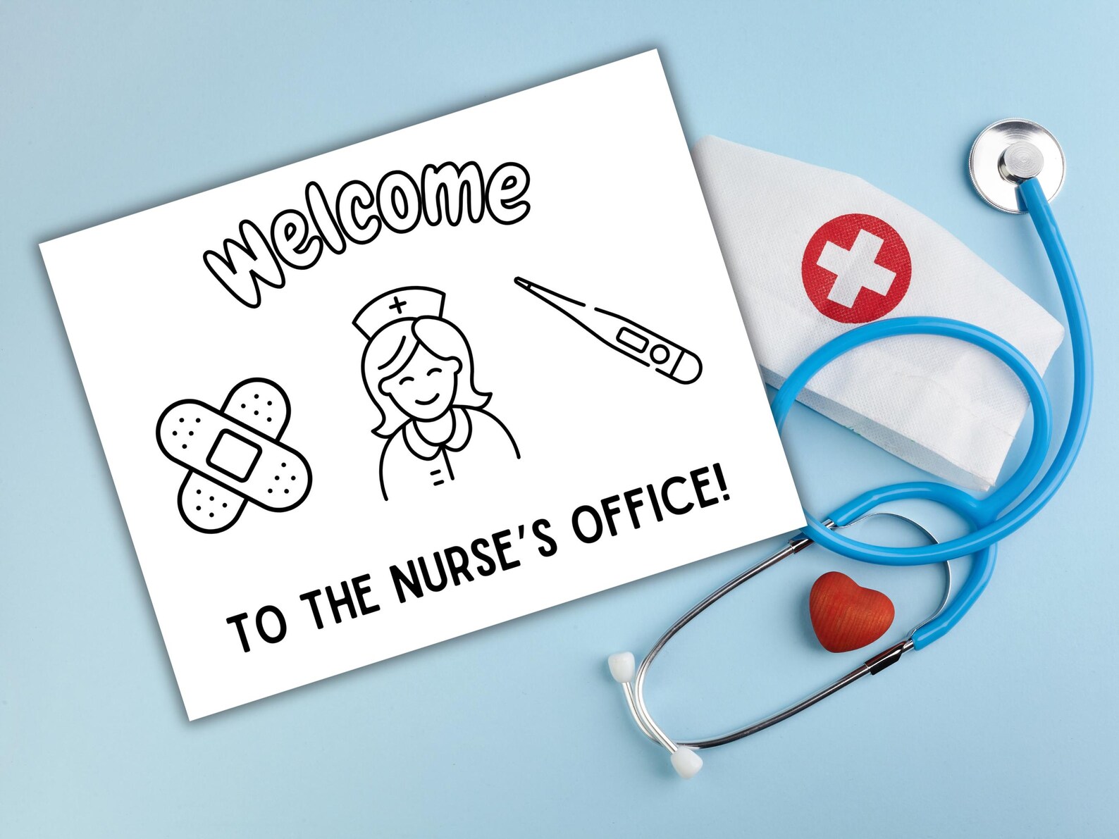Nurse's Office Welcome Sign: Kid-friendly Wall Decor (PDF Printable) - Etsy